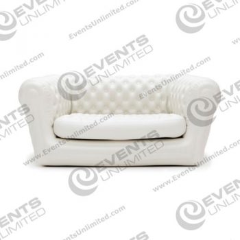 White Inflatable Loveseat - Events Unlimited