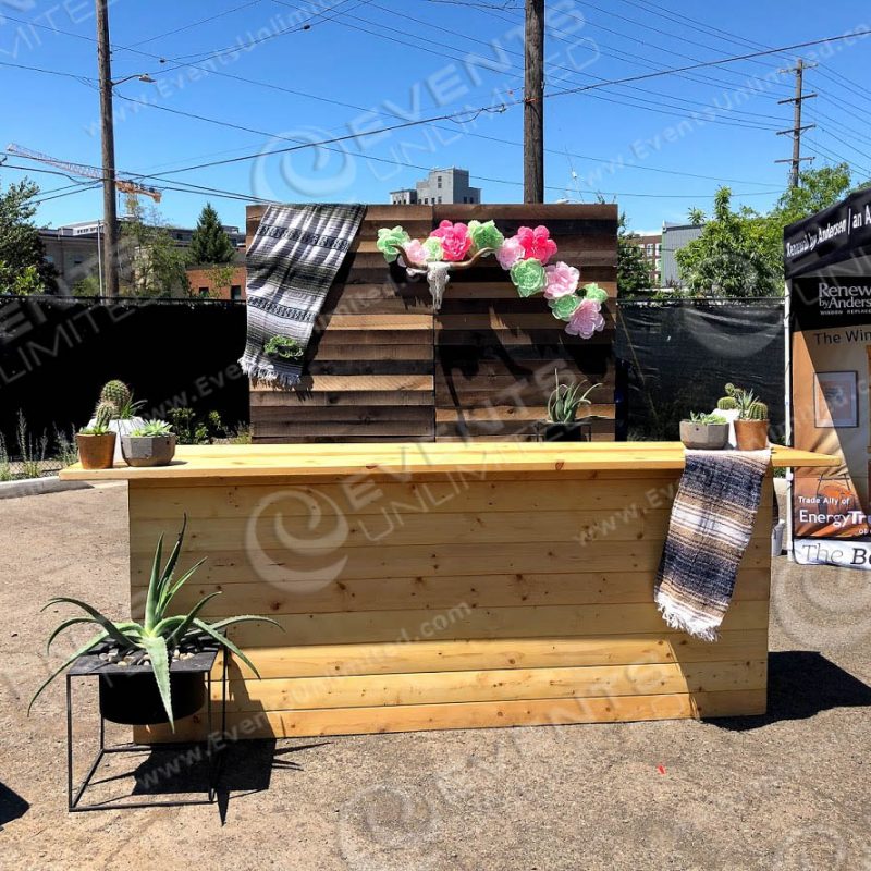 Custom Boxwood Hedges + Bars - Events Unlimited